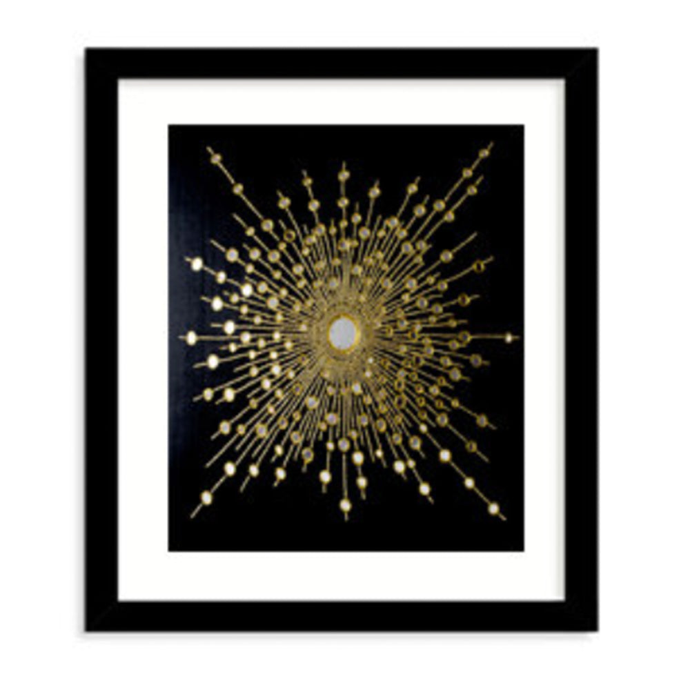 Shop online for handmade gold starburst wall decor with black mirrors