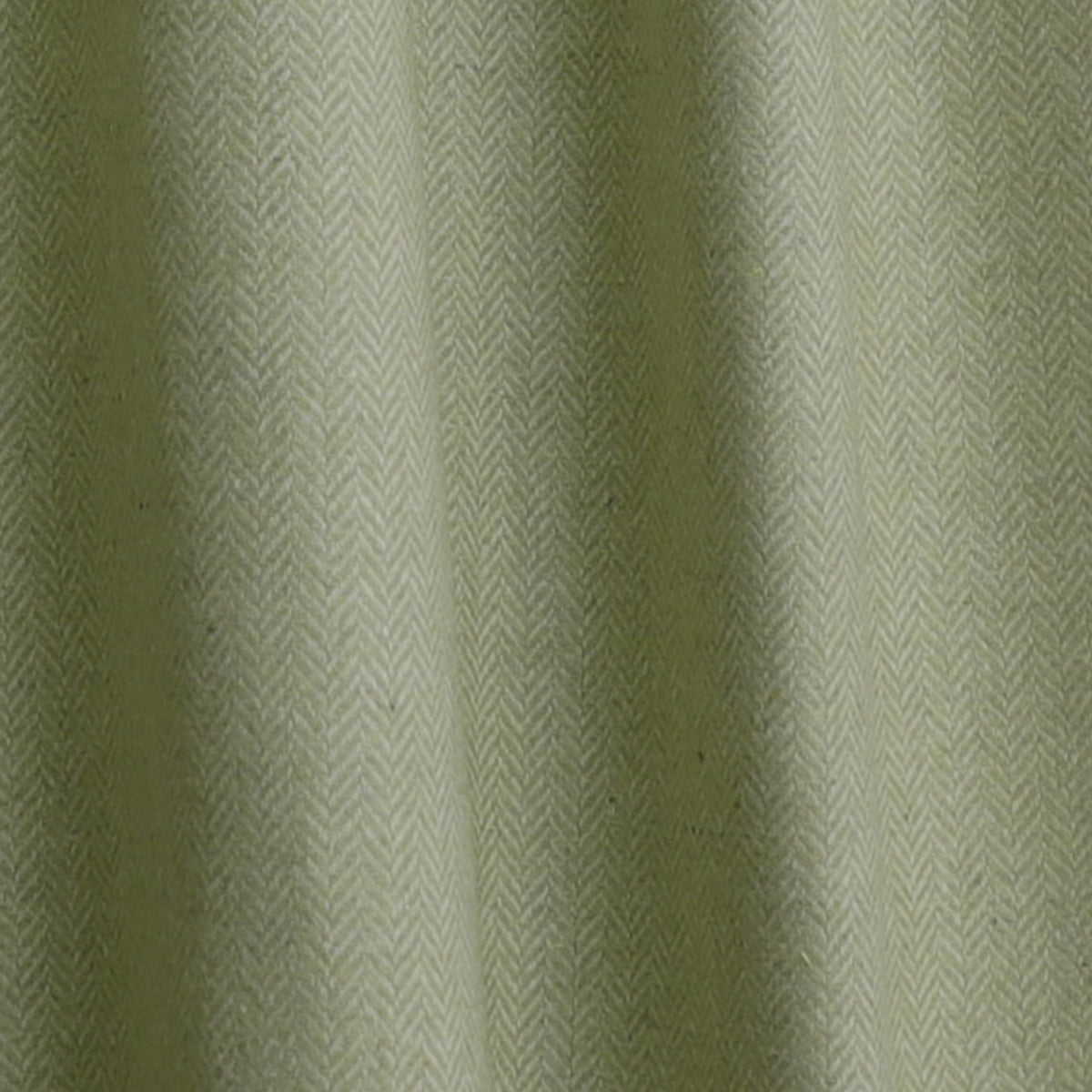 Pistachio Green Chevron Wool Curtains with Leather Tabs, Custom Drapes