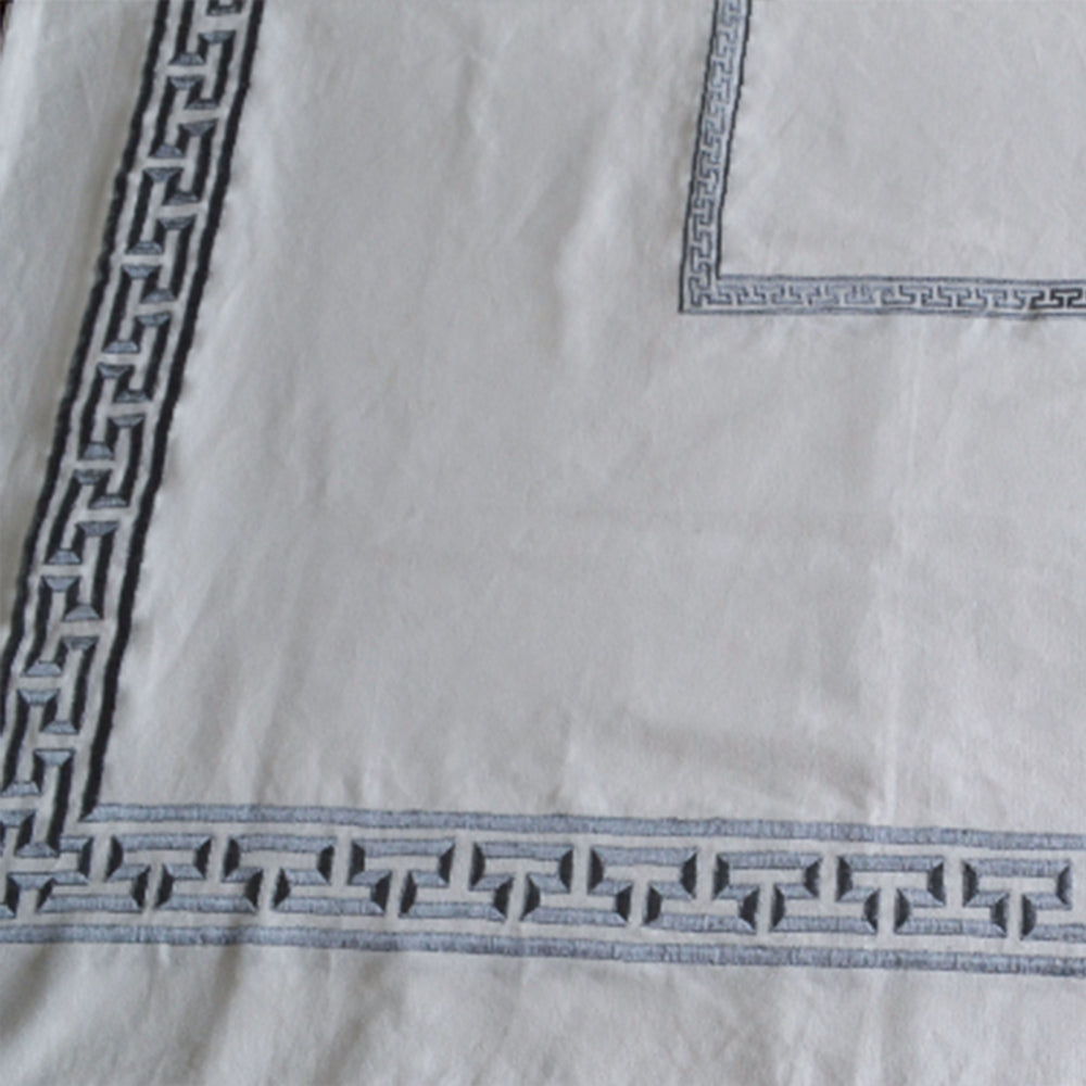 Shop online for handmade cotton table linens with Greek Key pattern