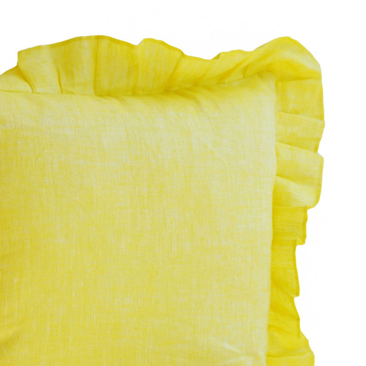 Shop online for handmade sunshine yellow throw pillows with ruffles