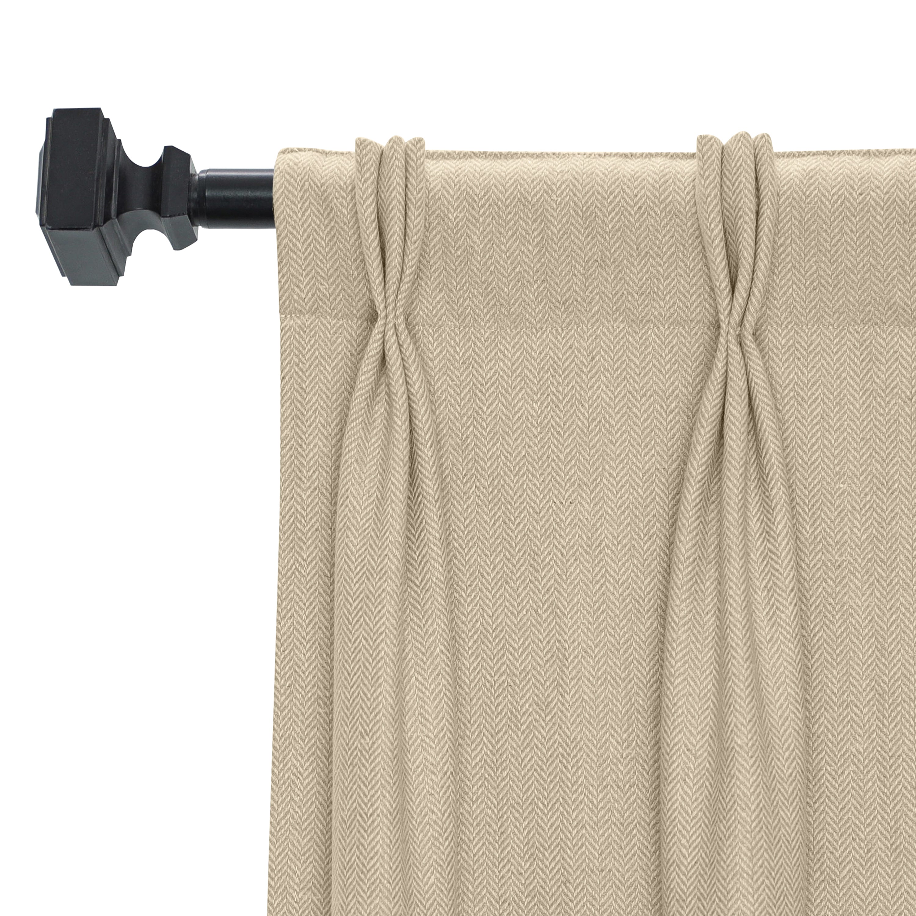 Pleated Chevron Curtain, Triple pleat curtain, double pleat curtain