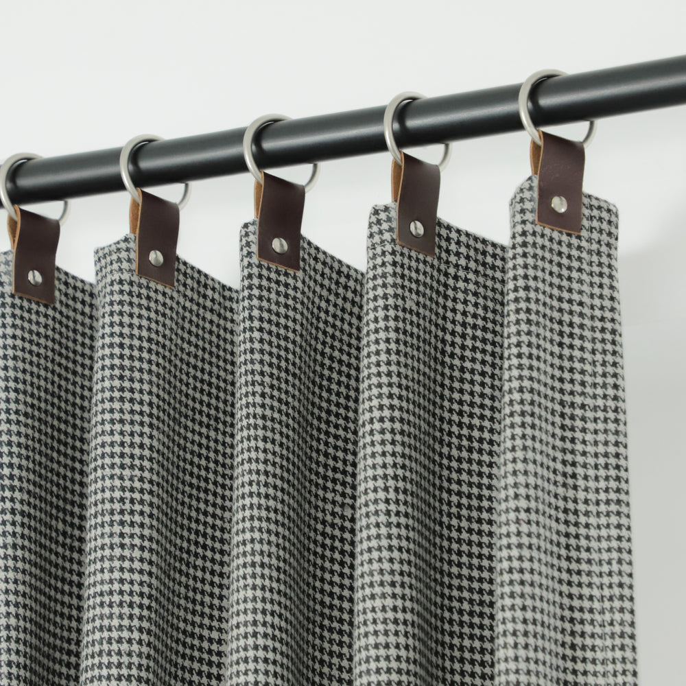 Houndstooth Wool Curtain Drapes | UV Protection Curtain | Amore Beaute