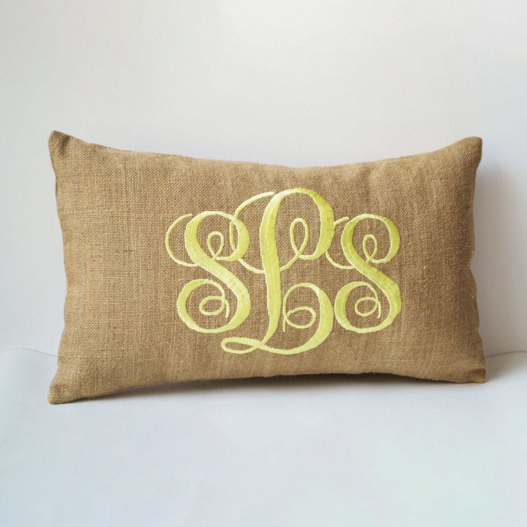 Shop online for customized handmade pillows with monogram