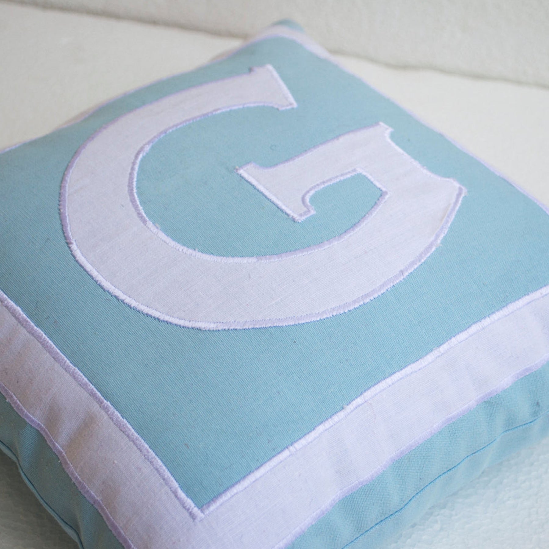 Shop online for handmade pillow covers with custom monogram