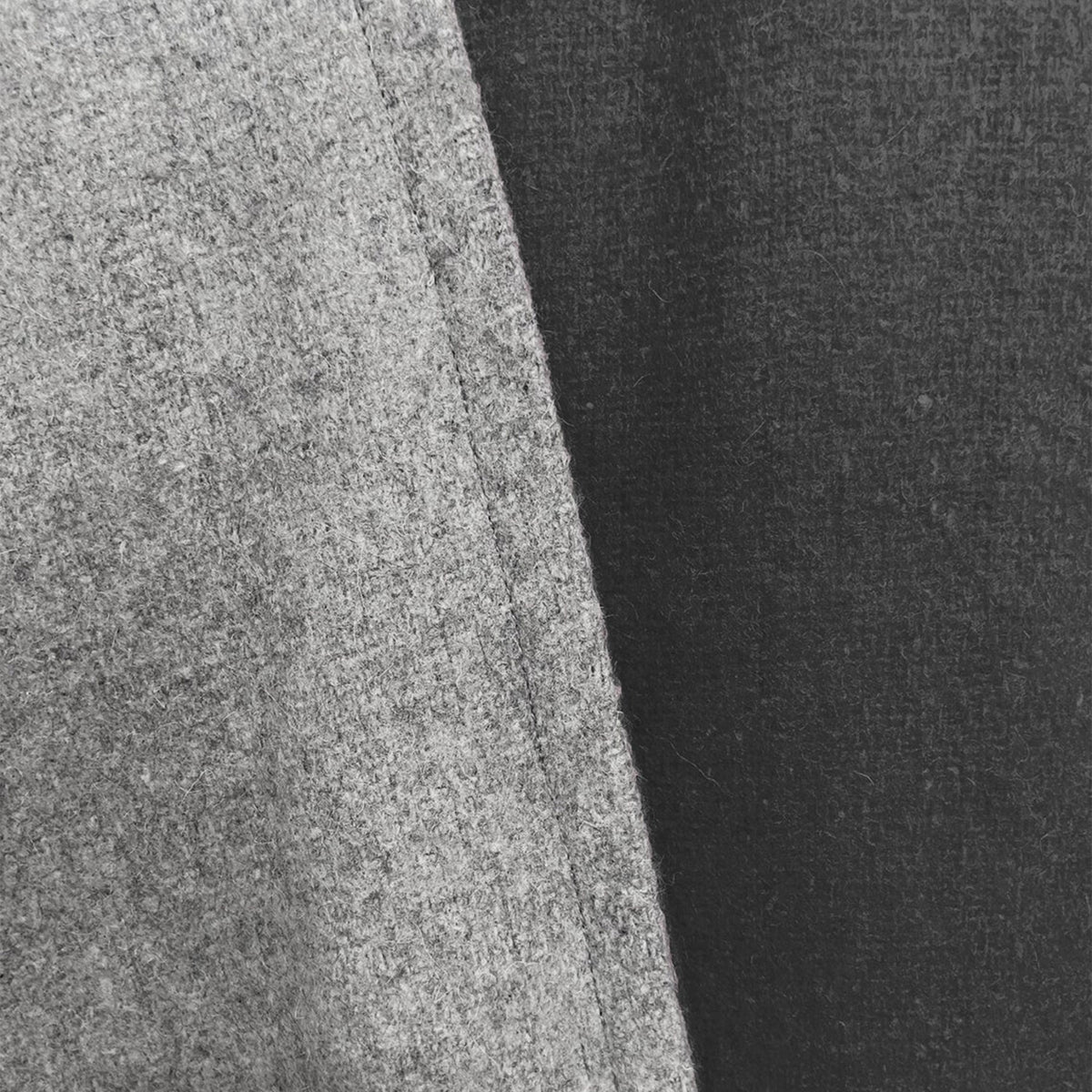 Custom made wool felt curtains that cut draft, sound and light