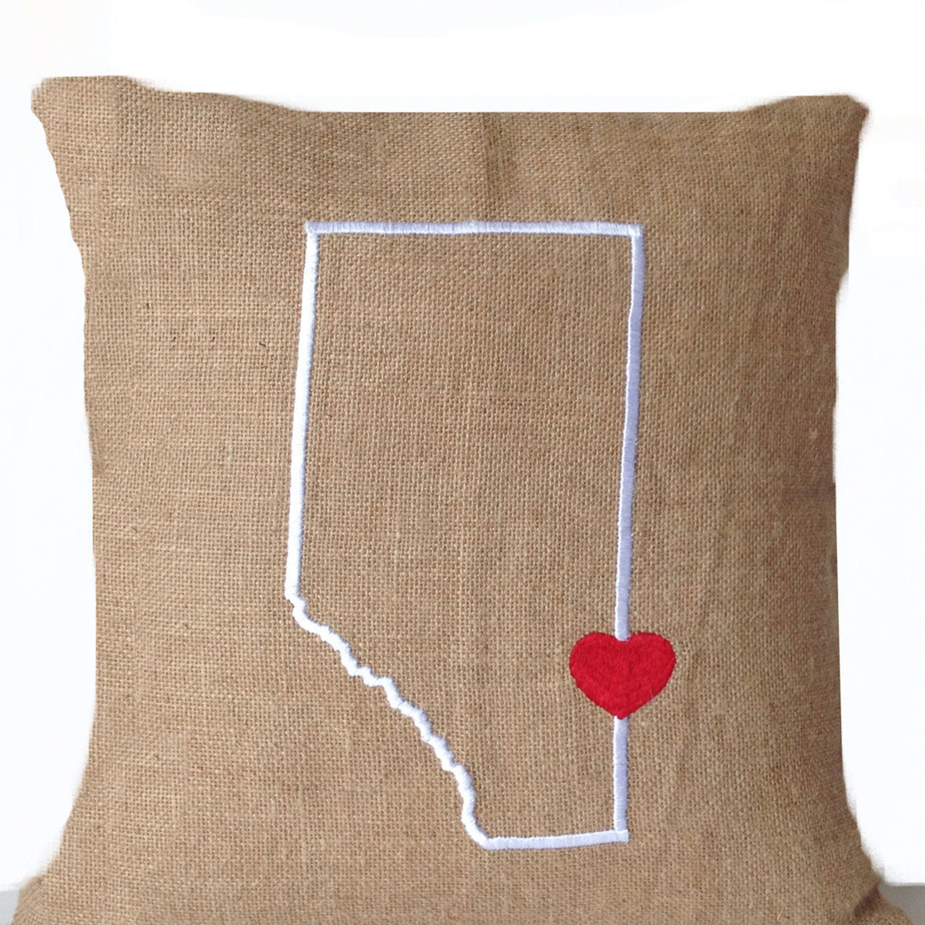 Buy handmade Canada throw pillow with custom design and embroidery